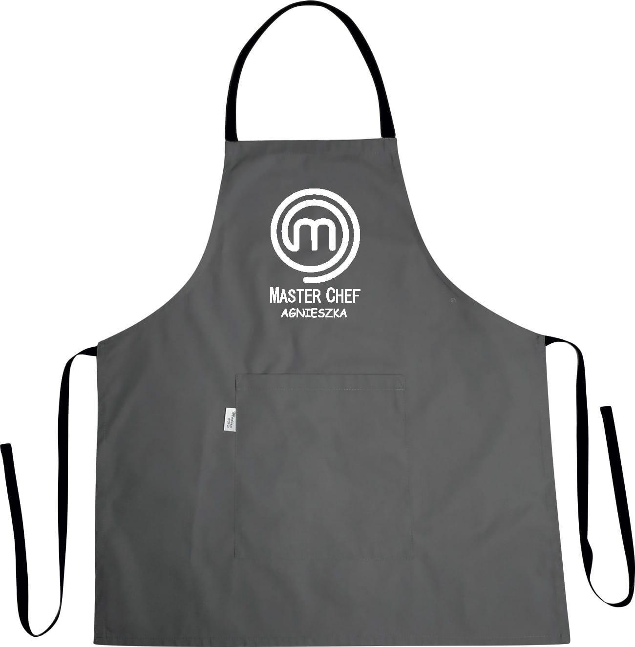 Tablier de cuisine imprimé MASTER CHEF + prénom et nom - durabilité